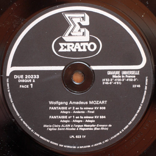 Erato Label Guide | Records | LP | Vinyl | Nomenclature | Références