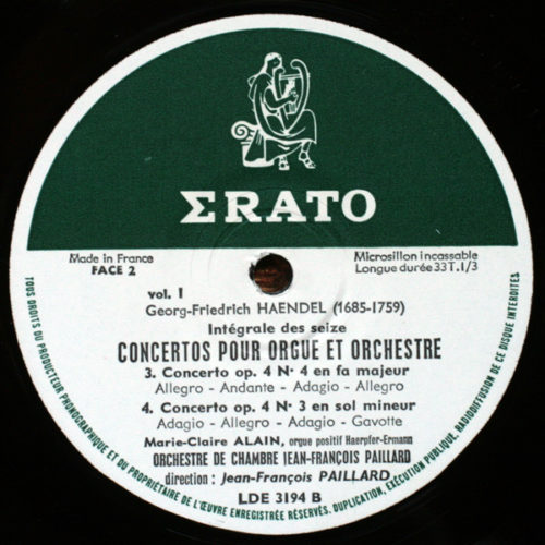 Erato Label Guide | Records | LP | Vinyl | Nomenclature | Références
